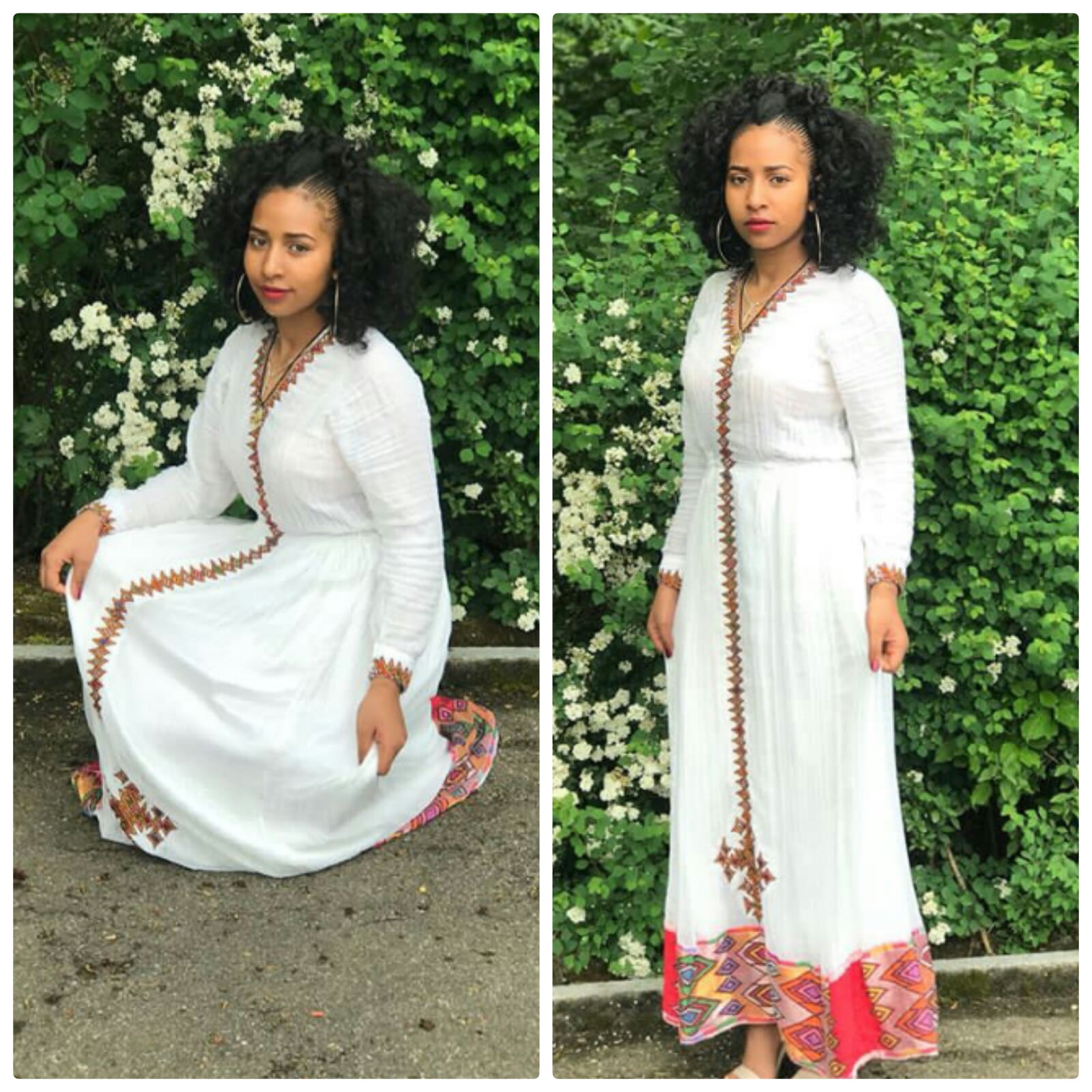 Clipkulture | Long White Casual Habesha Kemis Style