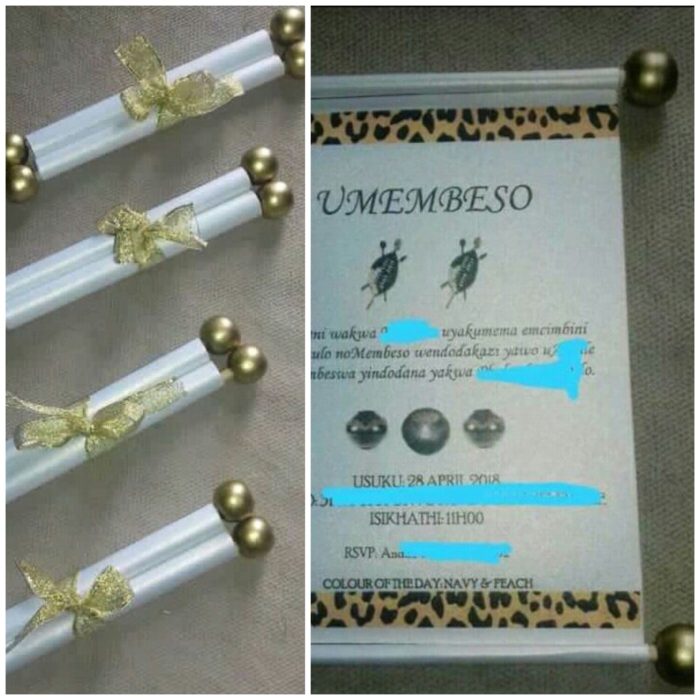 Clipkulture | Umembeso Wedding Invitation Scroll
