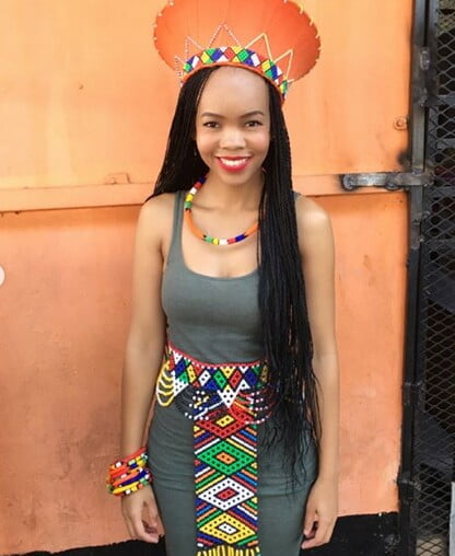 Clipkulture | Orange Beaded Zulu Traditional Hat