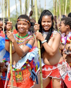 Swati Maidens With Reeds At The Reed Dance Festival 2018 Clipkulture