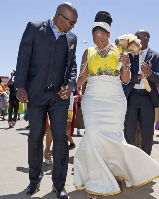 Clipkulture | Bride In Tsonga Mermaid Traditional Wedding Gown