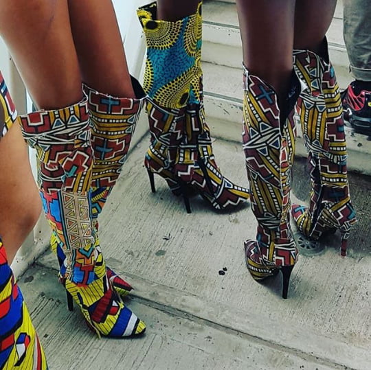 Beautiful Ndebele Inspired Knee Length Boots – Clipkulture
