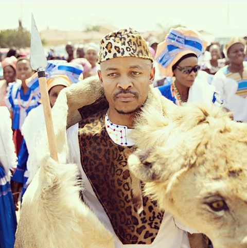 Clipkulture | Pedi Groom In Traditional Attire With Leopard Skin Cap
