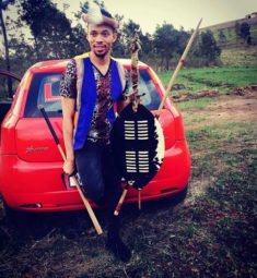 Man In Zulu Traditional Umblaselo Waist Coat, Leopard print Shirt ...