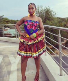 Clipkulture | Lady In Armless Tsonga Top With Traditional Xibelani Skirt