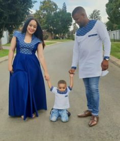 Couple and Their Kid In Shweshwe Inspired Outfit – Clipkulture