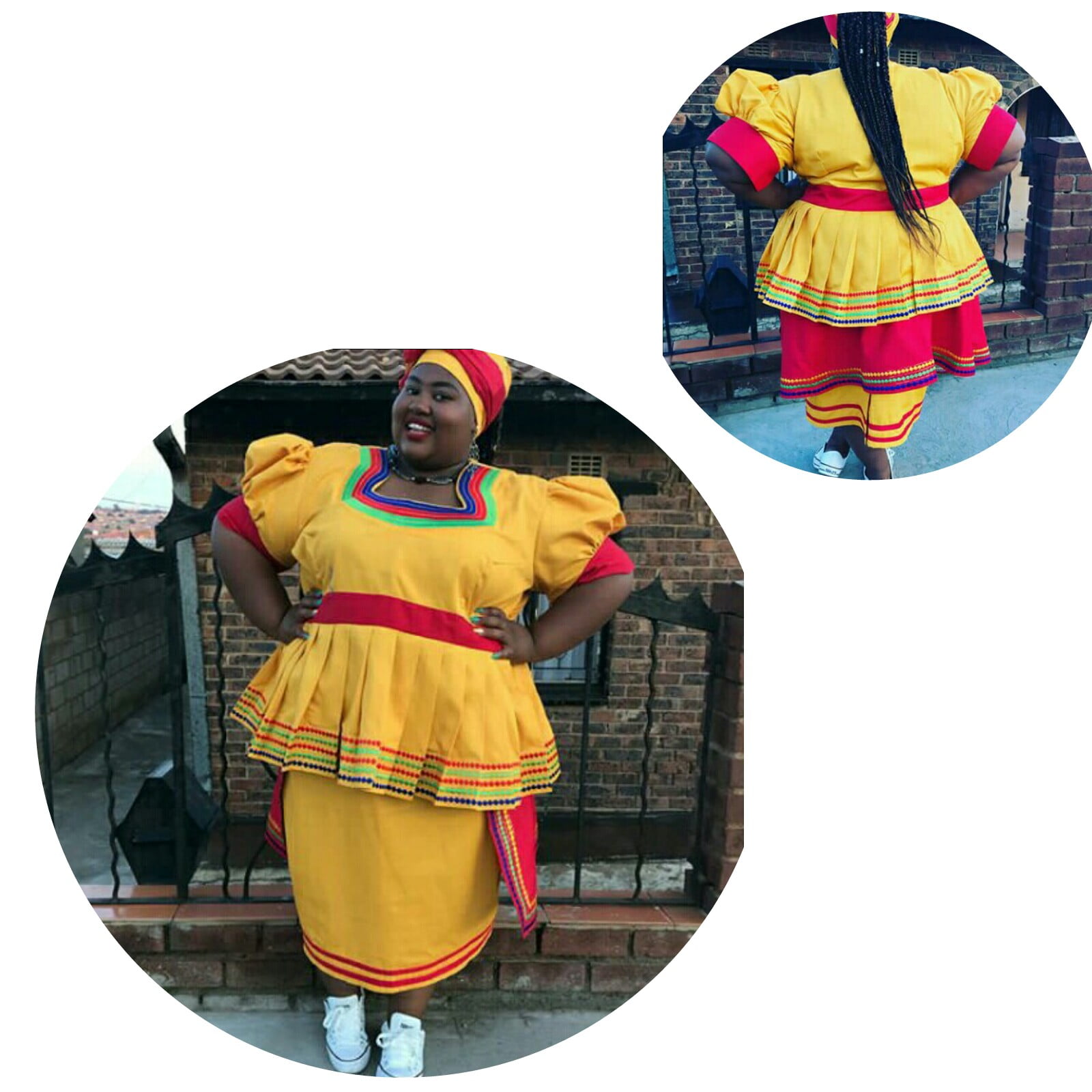Clipkulture | Lady In Sepedi Traditional Attire With Doek and white ...
