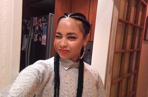 Clipkulture | Stephanie Sandows in All Back Cornrows Hairstyle