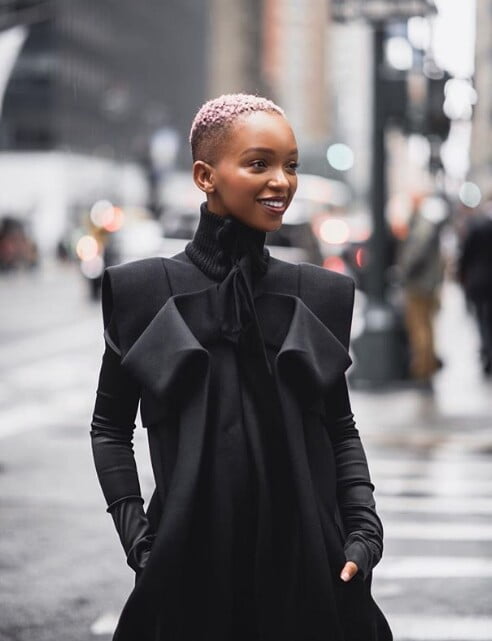 Nandi Madida Sporting a pink low cut hairstyle | Clipkulture | Clipkulture