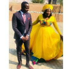 Tsonga Bride In Traditional Wedding Dress With Isicholo Hat – Clipkulture