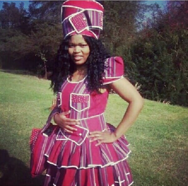 Clipkulture | Lady In Tsonga Xibelani Skirt With Top and Doek