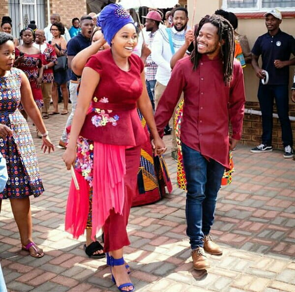 Clipkulture | Pedi Bride and Groom In Modern Wedding Clothes