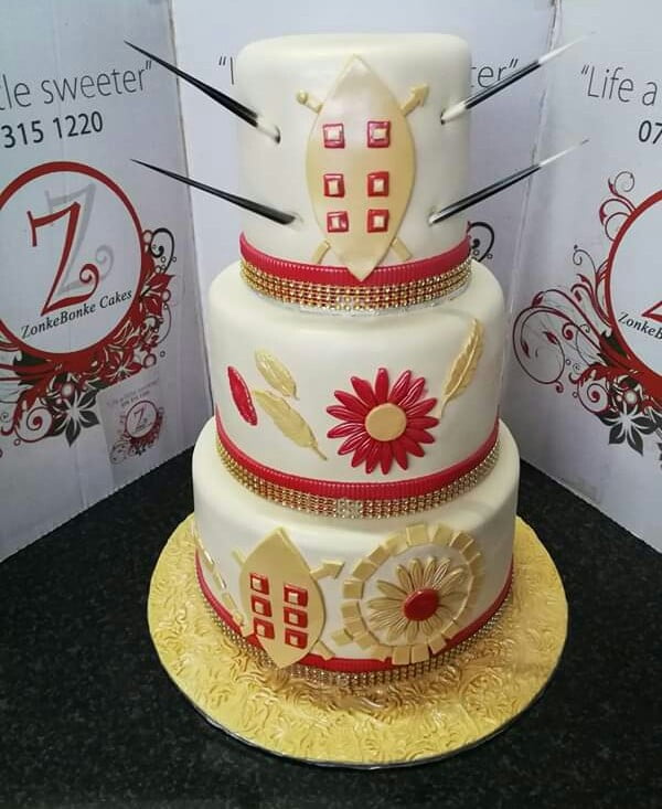 Clipkulture | 3-tier Shield Umembeso Cake