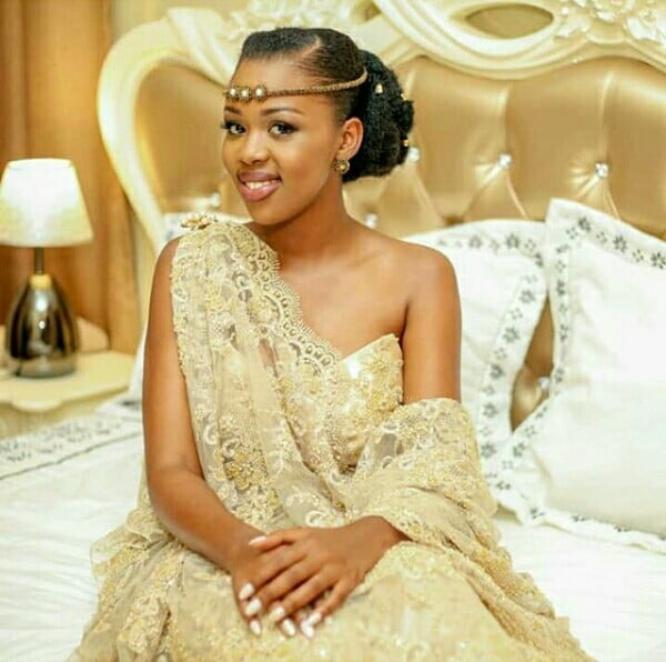 Clipkulture | Bride In Embellished Lace Mushanana Traditional Attire ...