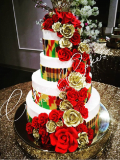 Red and White Beaded Isicholo Cake | Clipkulture | Clipkulture