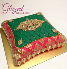 Red and White Beaded Isicholo Cake | Clipkulture | Clipkulture