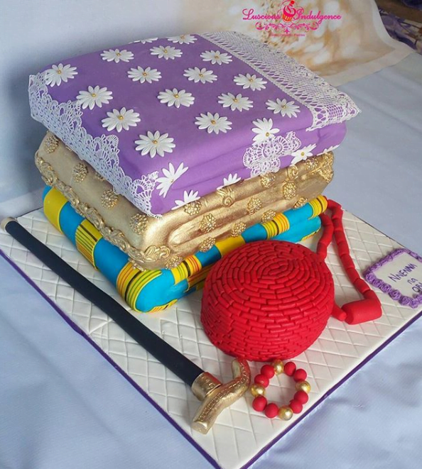 Clipkulture | George Wrapper with Beaded Red Crown Traditional Cake