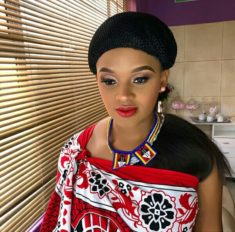 Swati Bride In Red Emahiya Traditional Attire With Fur and Beaded ...