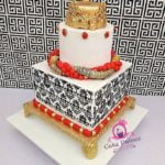 Red and White Beaded Isicholo Cake | Clipkulture | Clipkulture