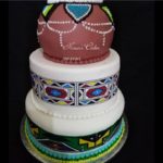 Red and White Beaded Isicholo Cake | Clipkulture | Clipkulture