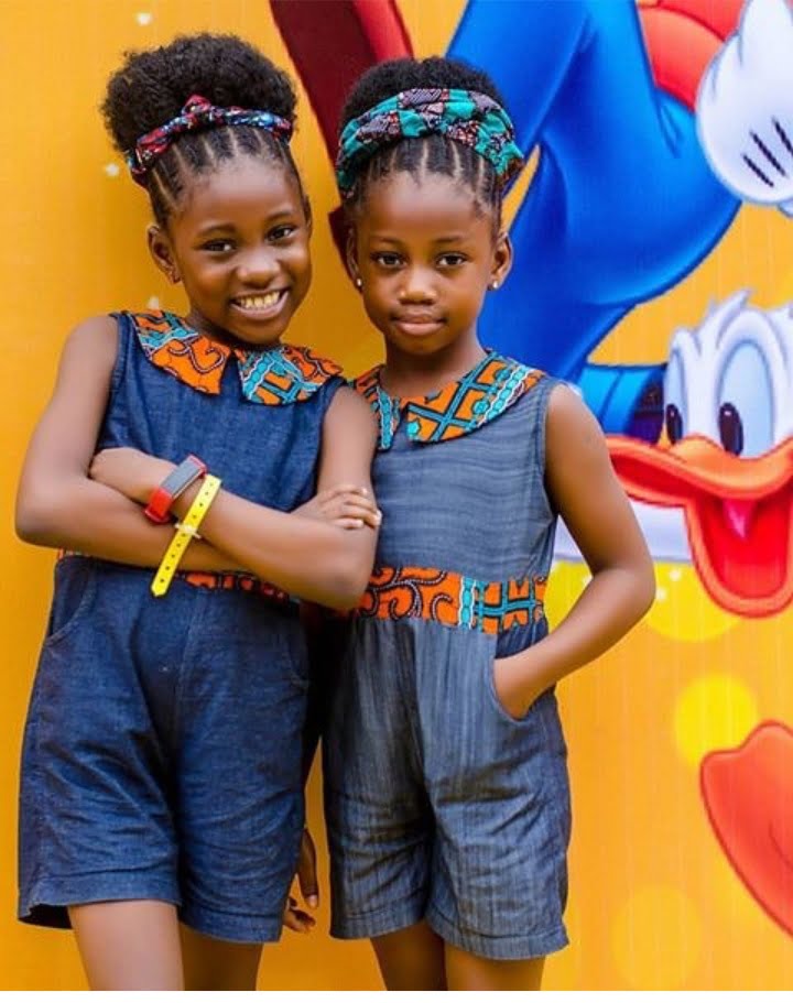 Clipkulture | One Piece African Prints with Denim Outfits for Girls