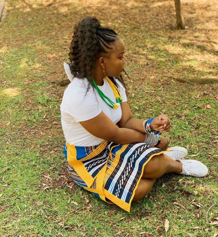 Clipkulture | Lady In Venda Skirt and Traditional Necklace For Heritage ...
