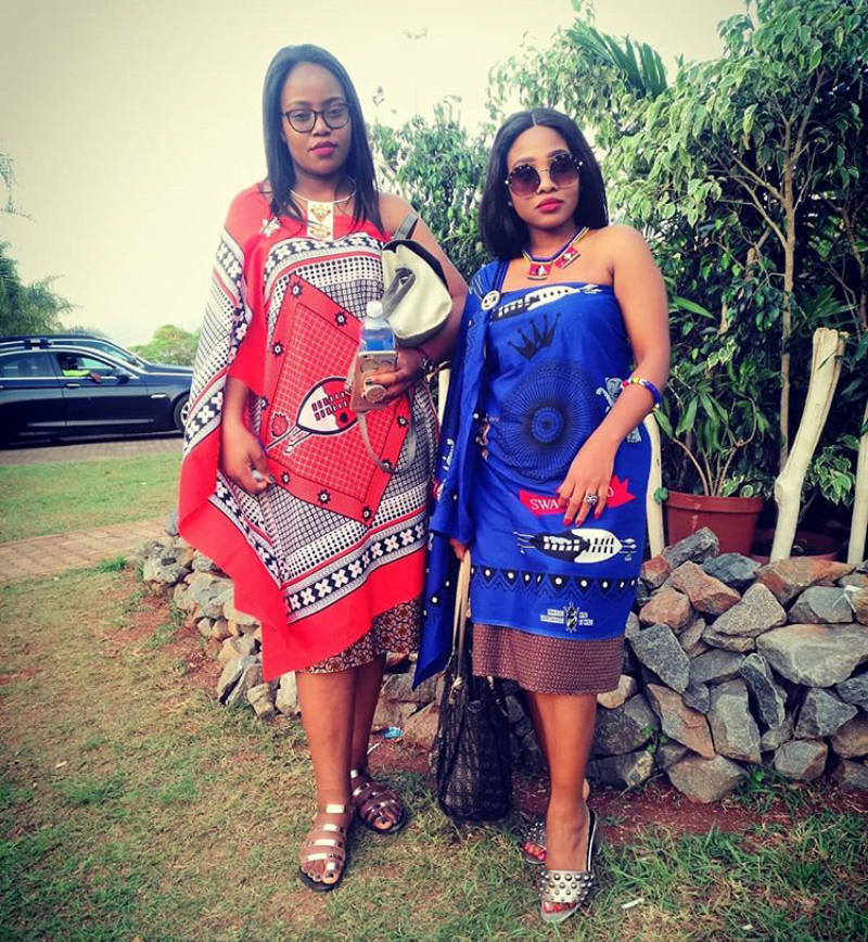 Clipkulture | Swati Ladies In Red and Blue Emahiya Traditional Attire ...