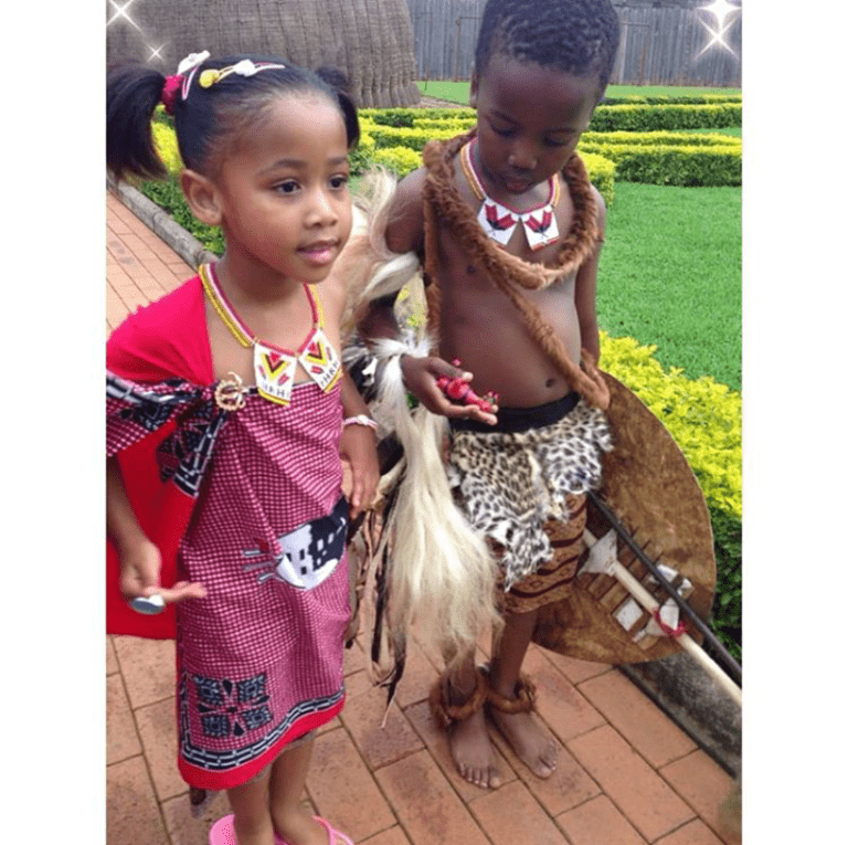 Swati Girl and Boy In Traditional Emahiya and Fur Attire With ...