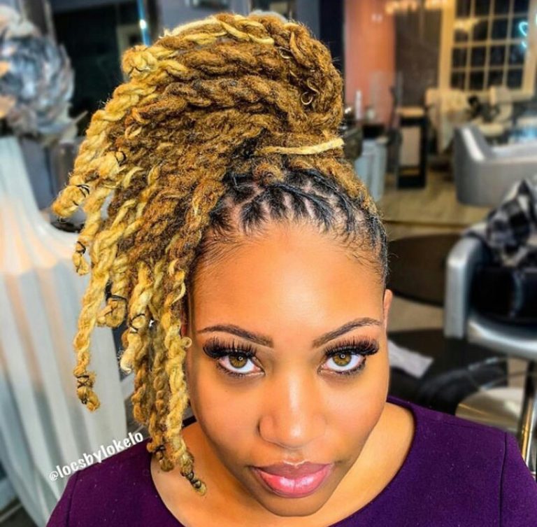 Gold Updo Dreadlocks Style – Clipkulture