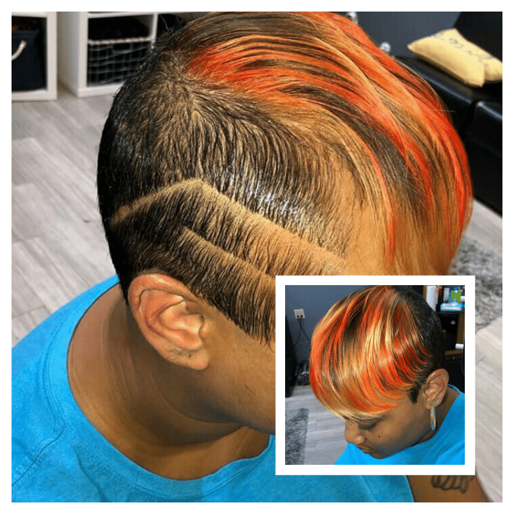Clipkulture | Colourful Low Cut Hairstyle