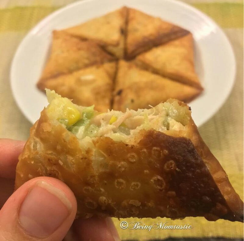 Clipkulture | Chicken Samosa Recipe with Corn and Cheese