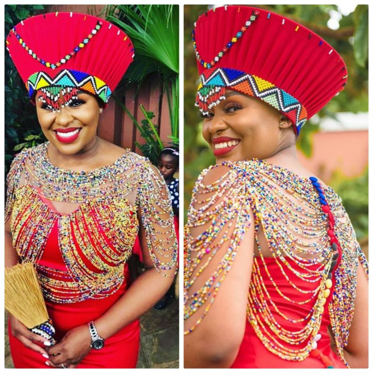 Beautiful Zulu Makoti In Body Beads and Beaded Isicholo Hat – Clipkulture