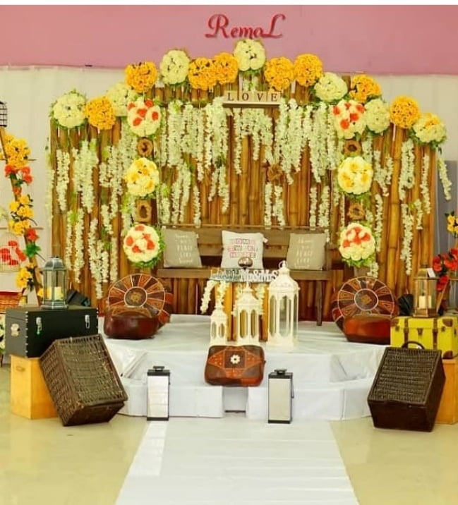 Clipkulture | Bamboo Theme Couple Stage Decor