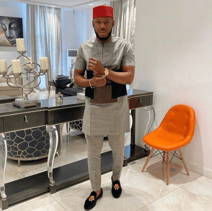 Clipkulture | Frodd In Patterned Grey Senator Outfit and Red Cap