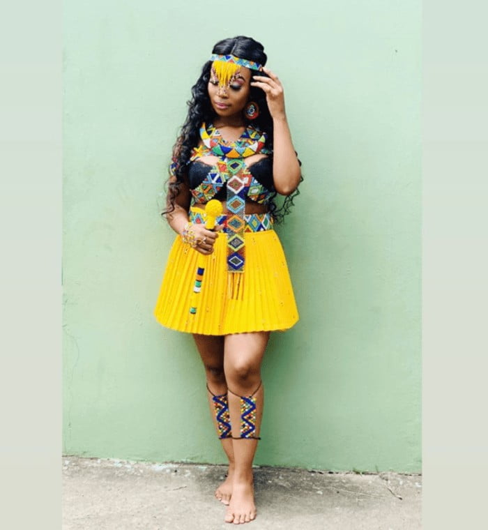Clipkulture | Zulu Maiden In Umemulo Traditional Beaded Accessories and ...