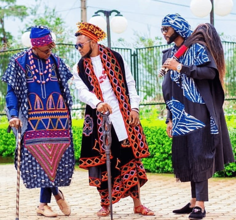 Groom and groomsmen In Cameroon Toghu Traditional Outfits – Clipkulture