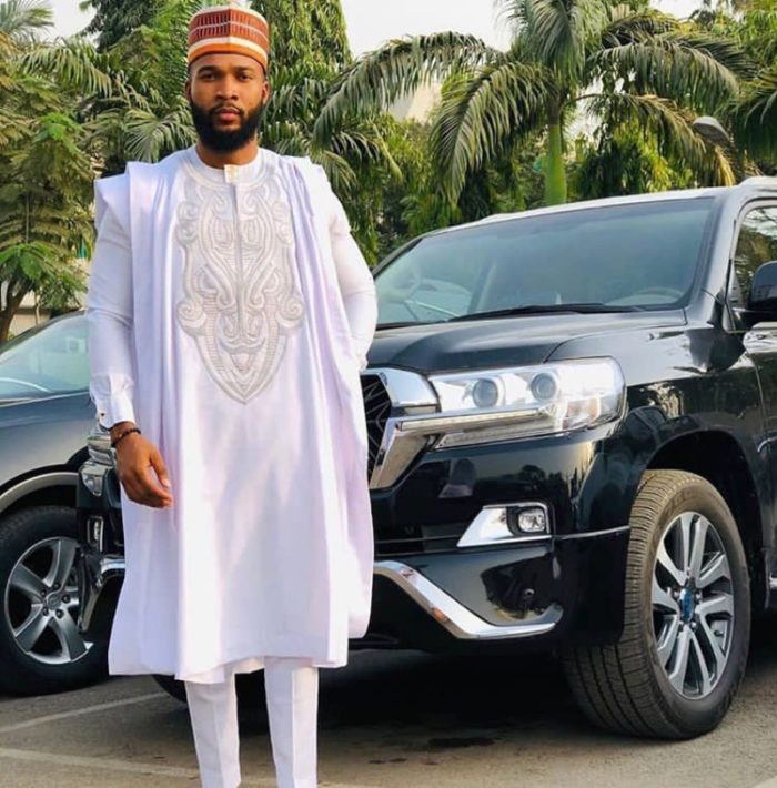 Clipkulture | Man In Beautifully Embroidered White Agbada and Bama Cap