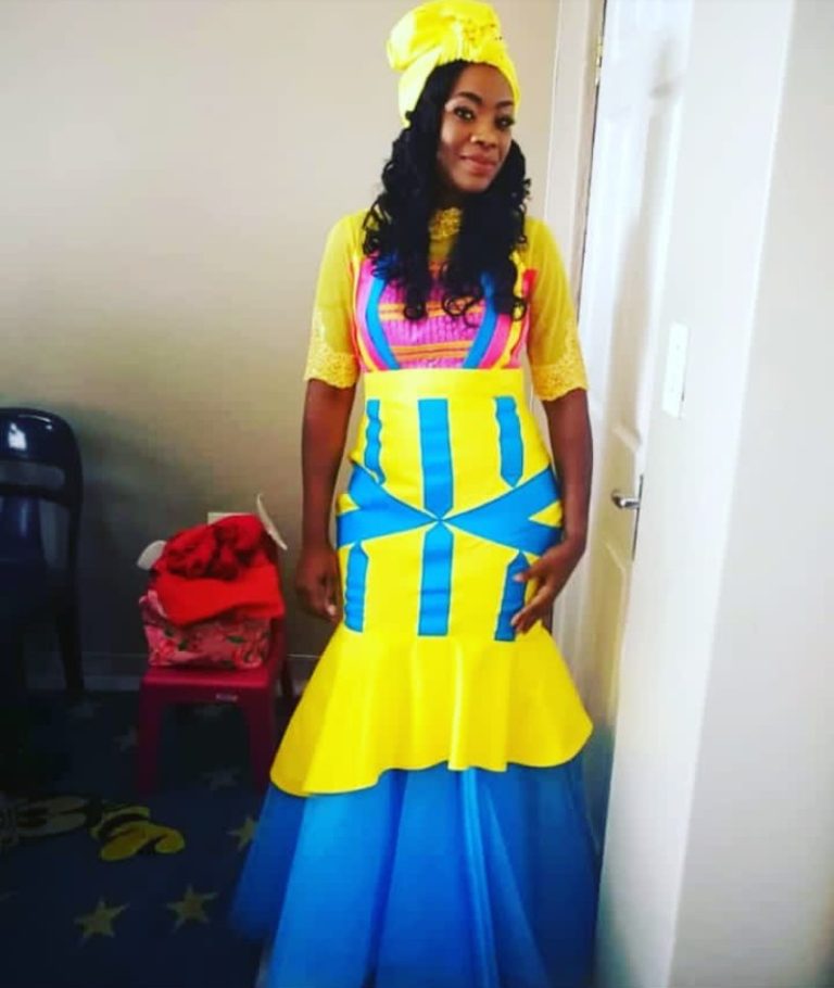 Makoti In Beautiful Sepedi Mermaid Dress and Headwrap – Clipkulture