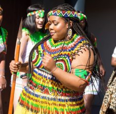 Zulu Girl In Full Beaded Traditional Ensemble For Umemulo Ceremony ...