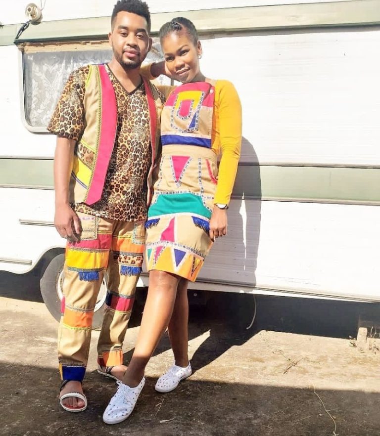 Raphael Griffith and Zama Mokoena In Zulu Umblaselo Outfits – Clipkulture