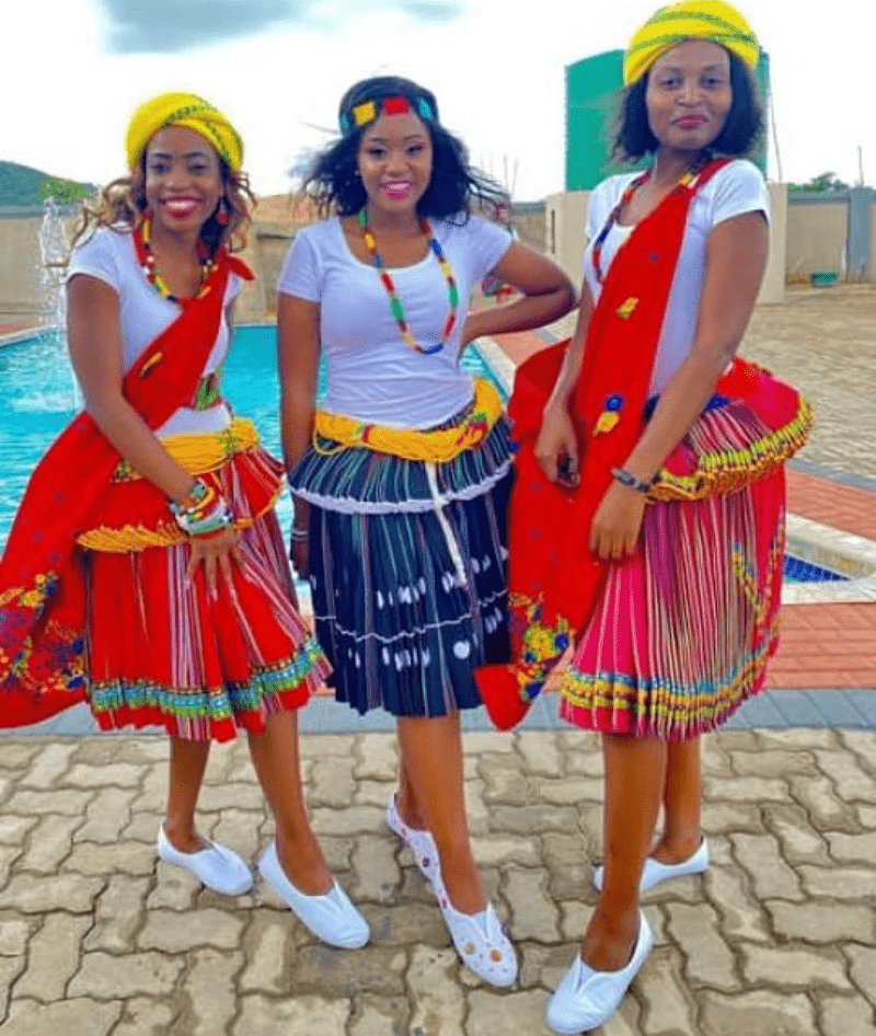 Clipkulture | Tsonga Beauties Showing off Their Xibelani Skirt Styles