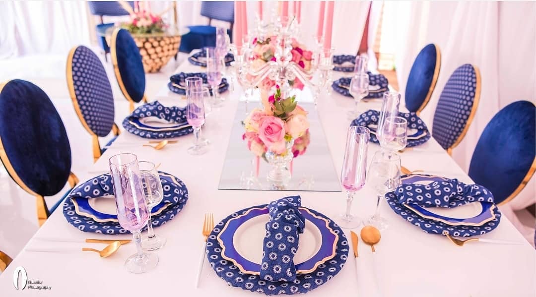 Clipkulture | Blue Themed Shweshwe Decor for Traditional Wedding