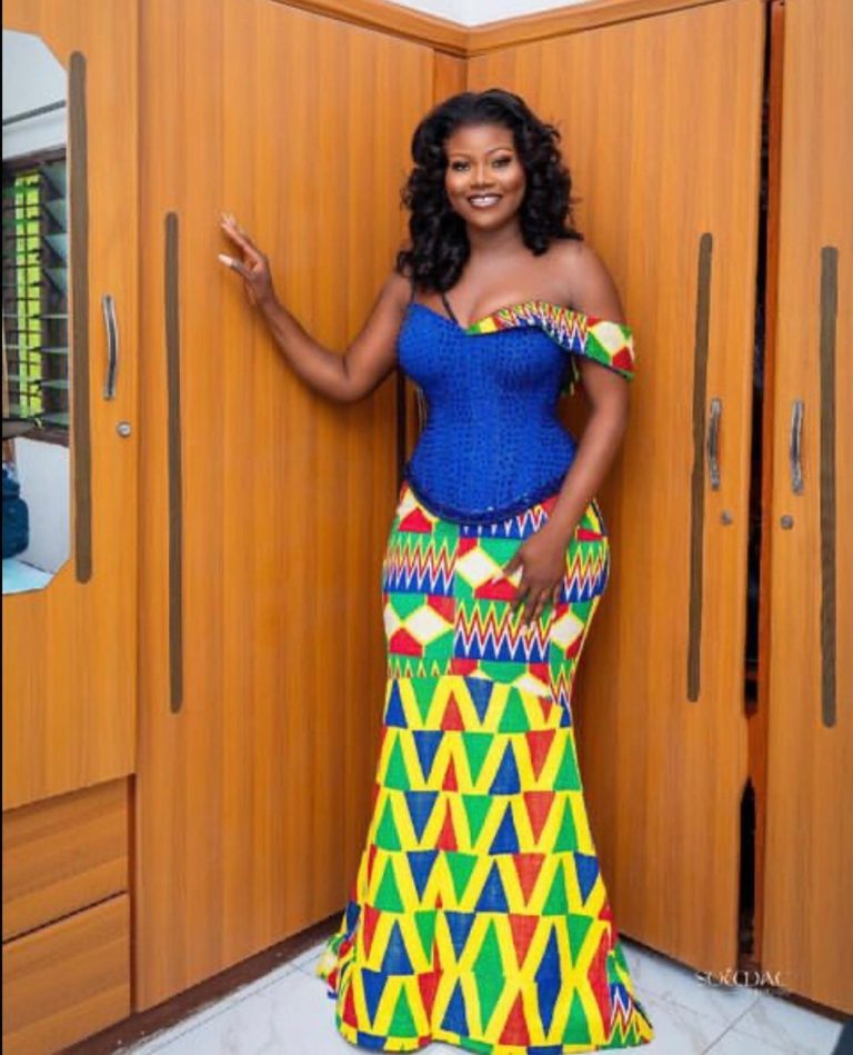 Clipkulture | 19 Kaba and Slit With Beads Kente Styles