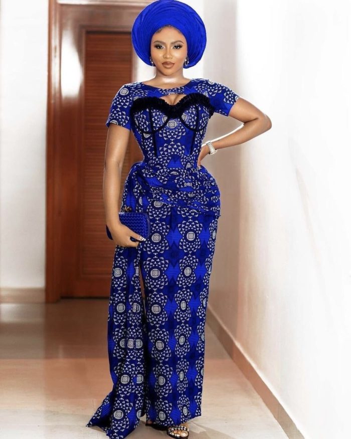 Clipkulture | 11 Blue Ankara Wedding Guest Styles