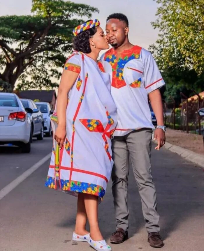 Clipkulture | 17 Lovely South African Couples in Matching Traditional Attire