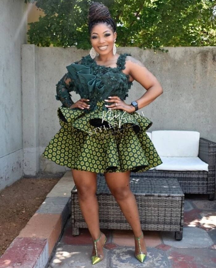 Clipkulture | 6 0ne-Arm Gathered Shweshwe Dresses