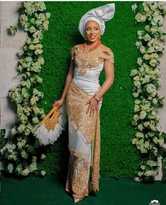 Clipkulture | 6 Latest White and Gold Igbo Wedding Attire for Brides